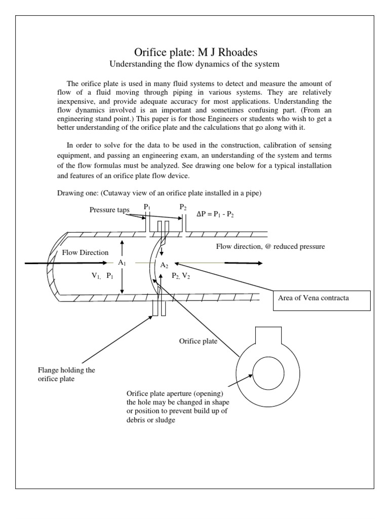 Orifice Plate Flow Dynamics Explained | PDF | Gas Technologies ...