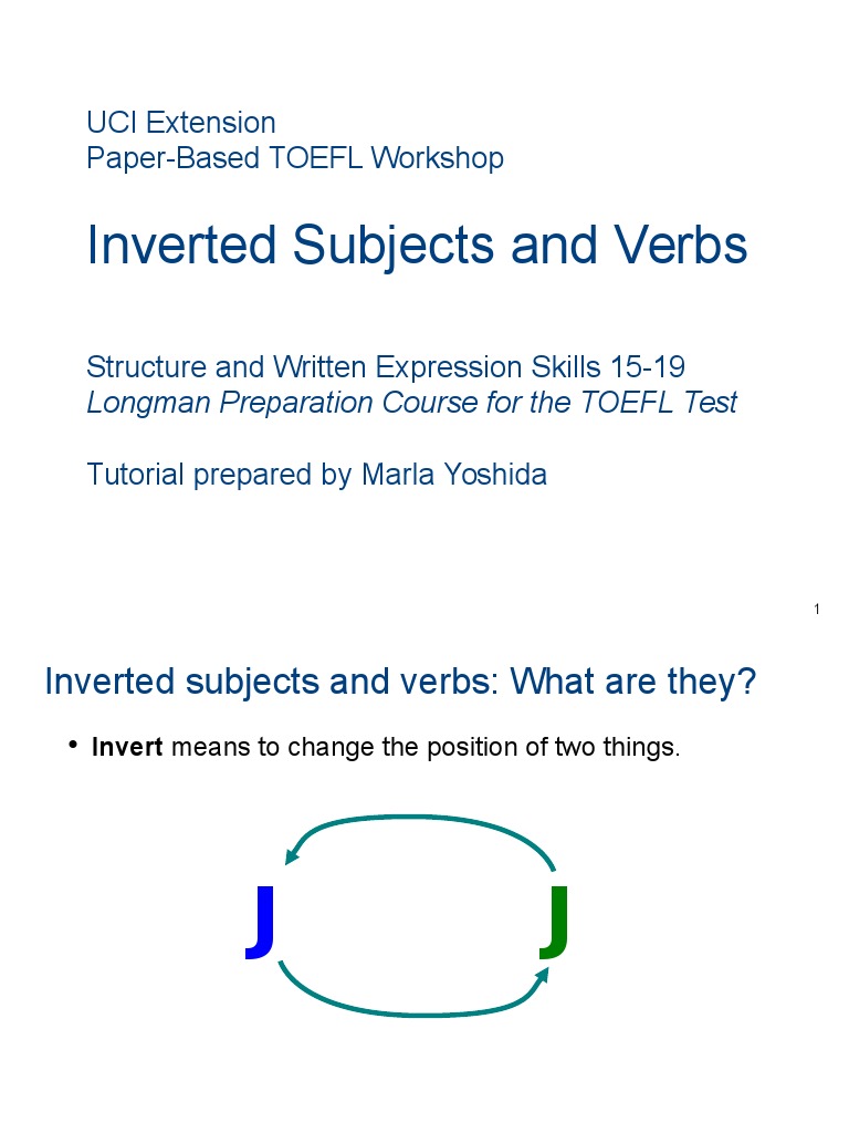 Skills 15-19 Inverted Subjects and Verbs | PDF | Subject (Grammar) | Verb