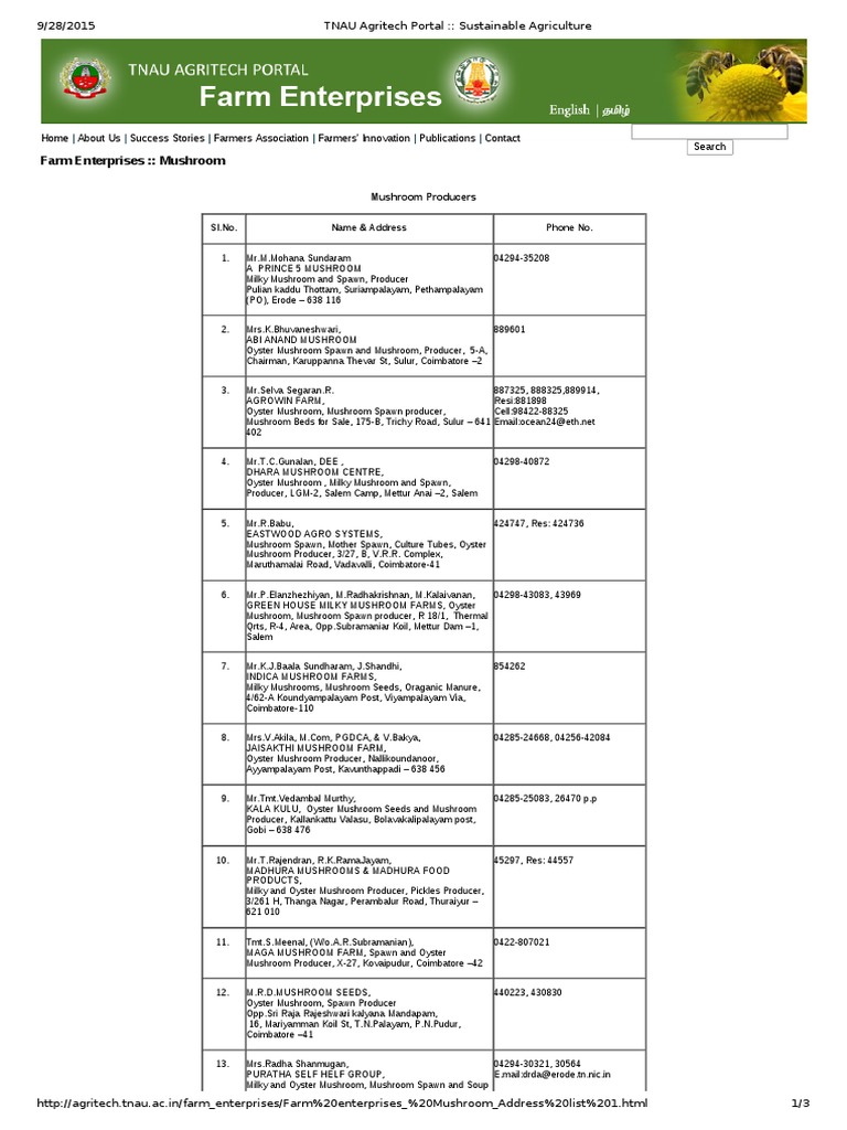TNAU Agritech Portal Sustainable Agriculture | PDF
