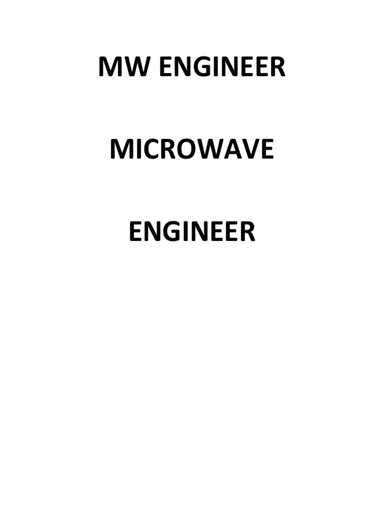 Microwave Engineer Overview | PDF | Art