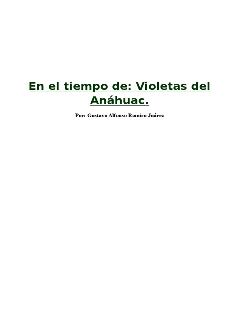 Violetas Del Anahuac (Bueno) | PDF | Mujer | Ciudad de México