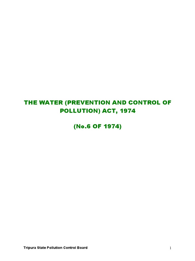 Water Pollution Control Act Overview | PDF | Sewage | Sewage Treatment