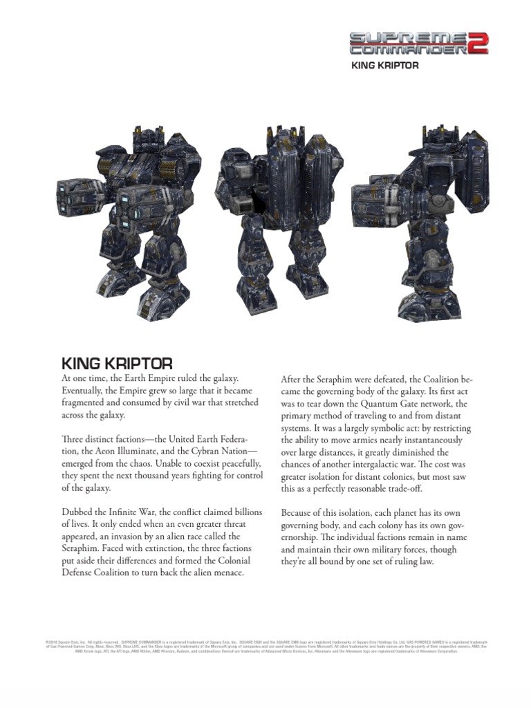 SC2 PaperCraft: King Kriptor | PDF | Advanced Micro Devices | Trademark