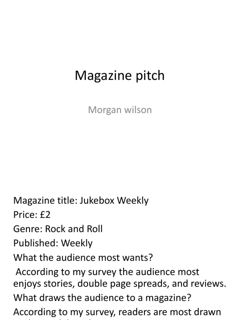 Magazine Pitch | PDF