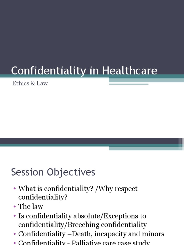 Understanding Confidentiality in Healthcare | PDF | Confidentiality ...