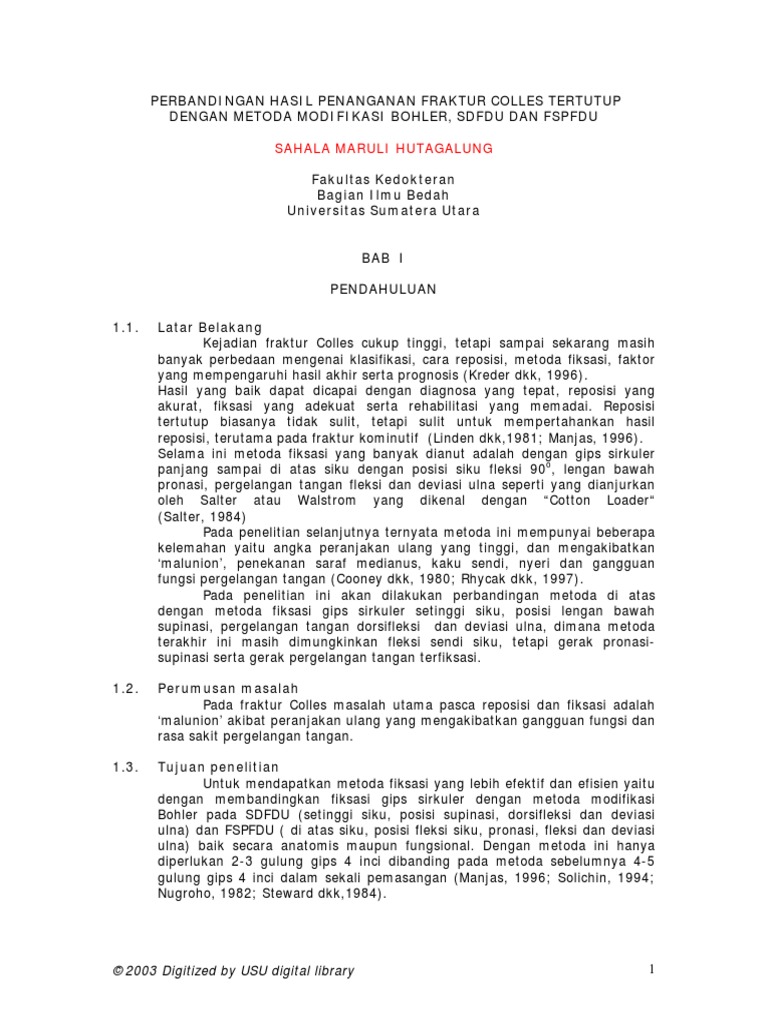 Fracture Colles Type | PDF