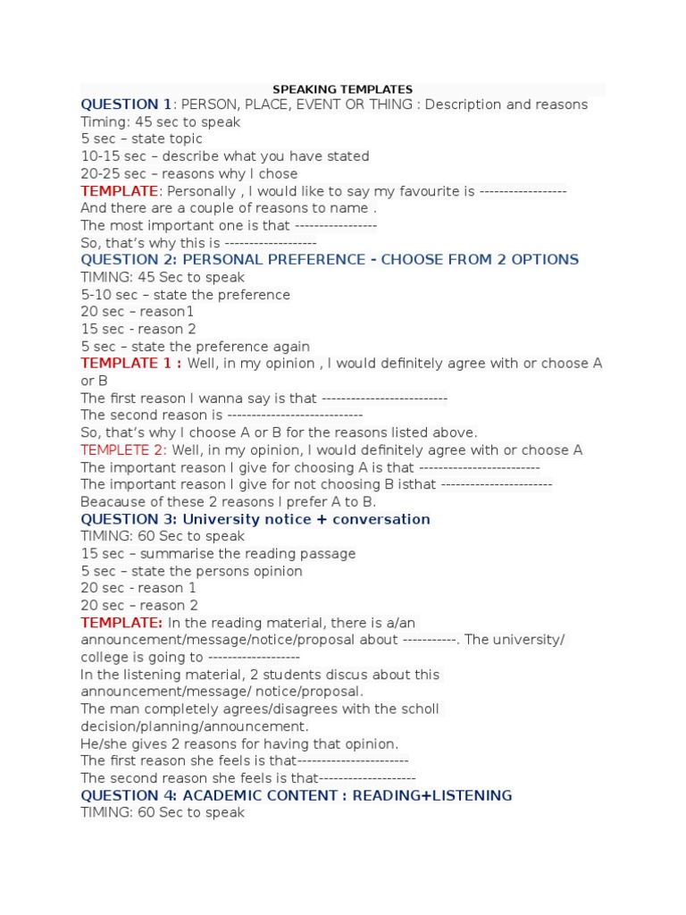 Template: Question 2: Personal Preference - Choose From 2 Options | PDF ...