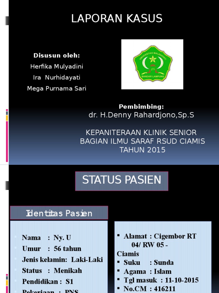 Lapkas Stroke Infark | PDF