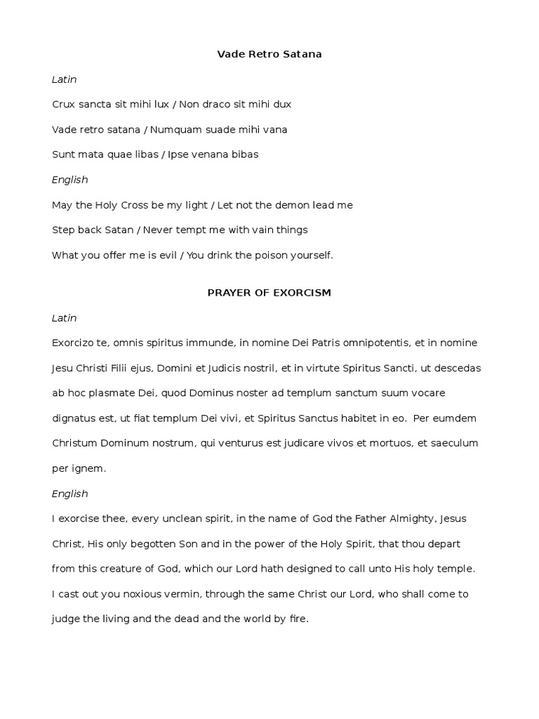 Vade Retro Satana | PDF | Religion & Spirituality | Poetry