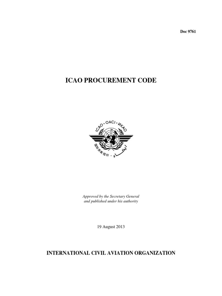 ICAO Procurement Code PDF | PDF | Procurement | Evaluation