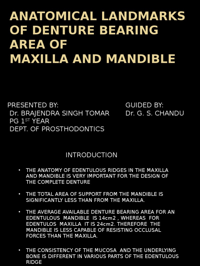 Anatomical Landmarks for Dentures | PDF | Tongue | Dentures