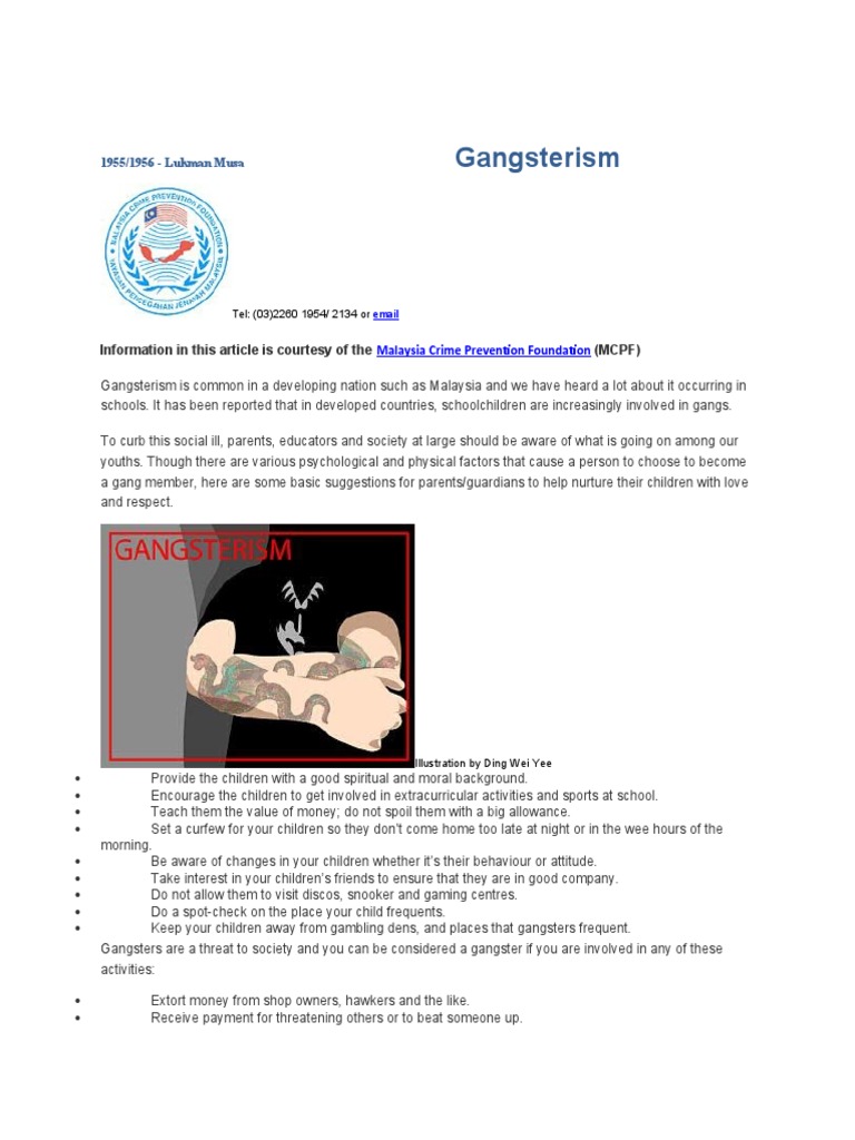 Gangsterism: 1955/1956 - Lukman Musa | PDF | Organized Crime | Gang