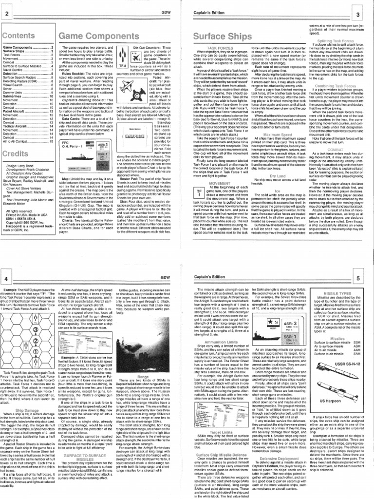Harpoon Captain's Rules | PDF