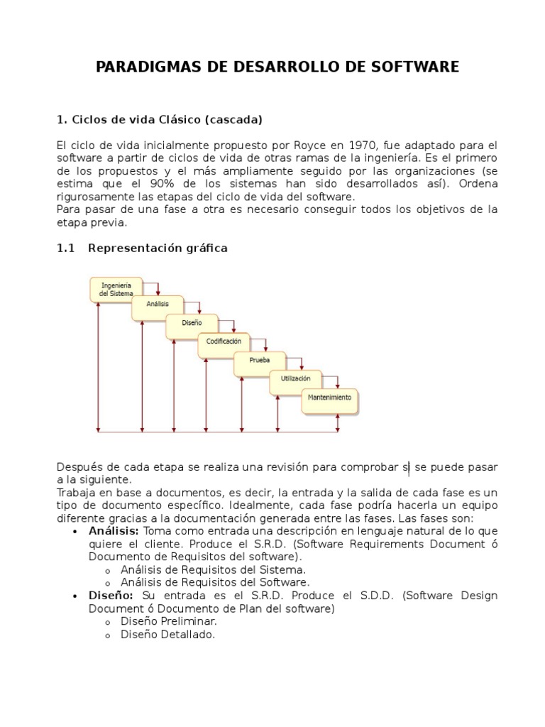Paradigmas Del Desarrollo de Software | PDF | Ingeniería de software ...