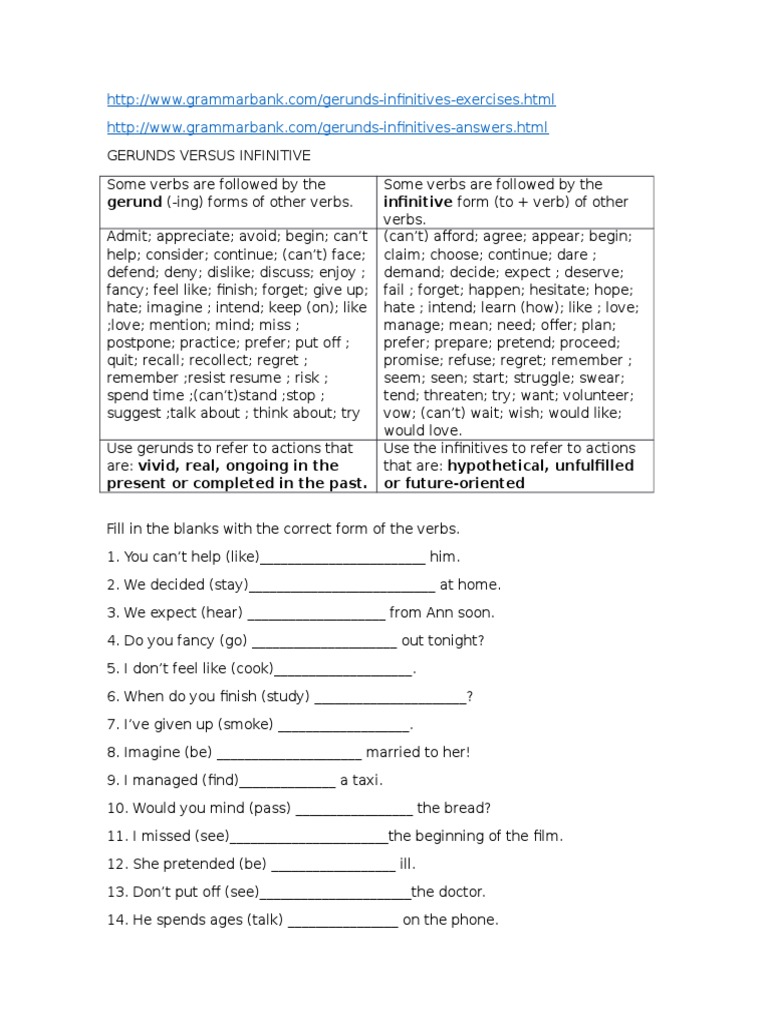 A Comprehensive Guide to Gerunds Versus Infinitives: Distinguishing ... A Comprehensive Guide to Gerunds Versus Infinitives: Distinguishing ...