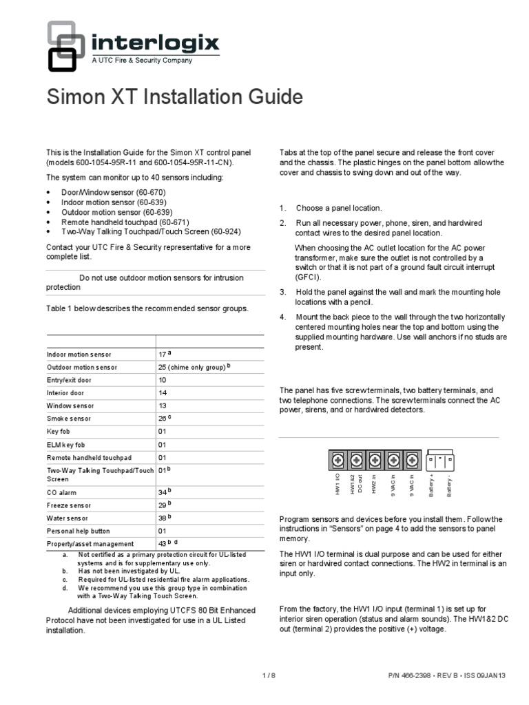 Simon XT Installation Guide | Download Free PDF | Digital Subscriber ...