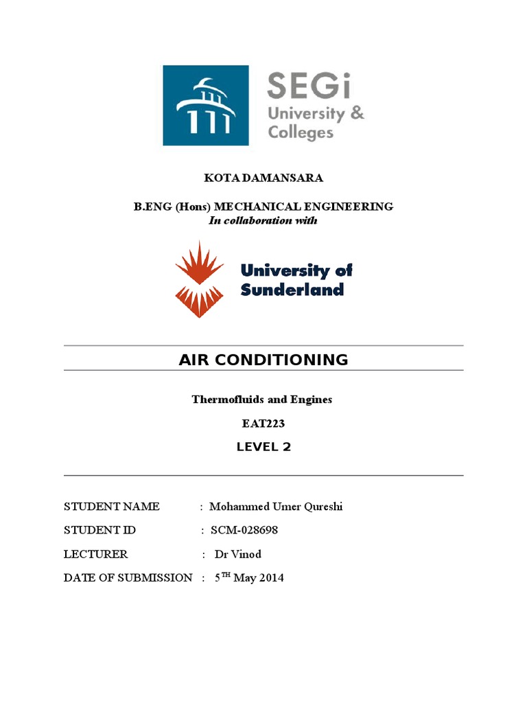 Air Conditioning Experiment Analysis | PDF | Air Conditioning | Hvac