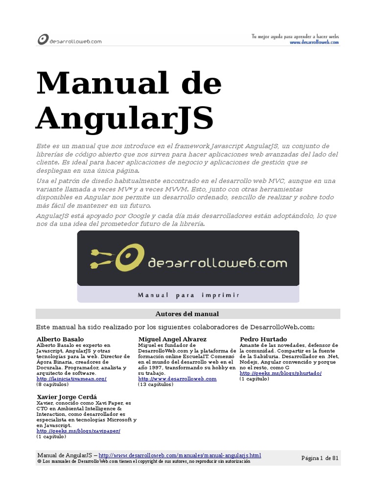 ManualdeAngularJS Manualcompleto | PDF | Js angular | Script Java