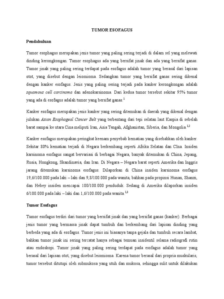Tumor Esofagus | PDF
