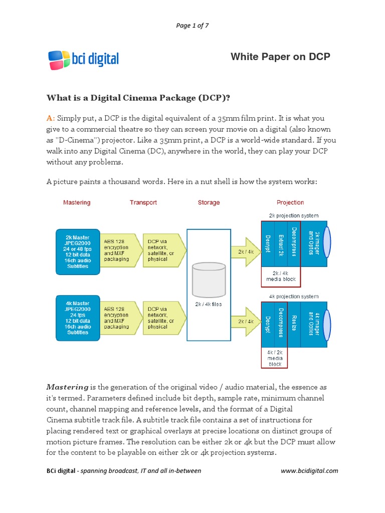 DCP WhitePaper | PDF | Storage Media | Multimedia