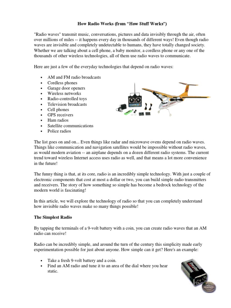 How A Radio Work | PDF | Transmitter | Radio