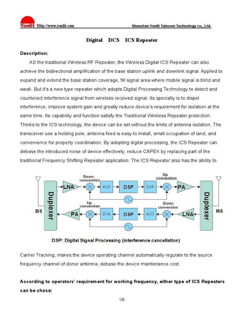 ICS DCS Repeater | PDF | Antenna (Radio) | Amplifier