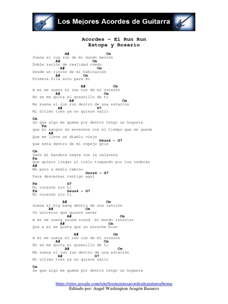 Acordes - El Run Run - Estopa | PDF