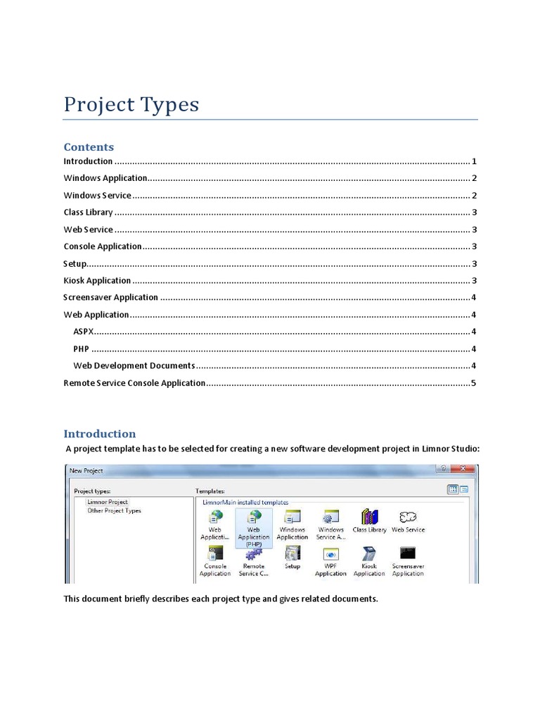 A Guide to Limnor Studio Project Types: Windows Applications, Services ...