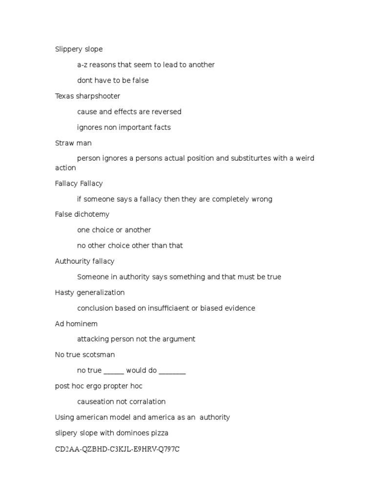 Common Logical Fallacies Explained | PDF