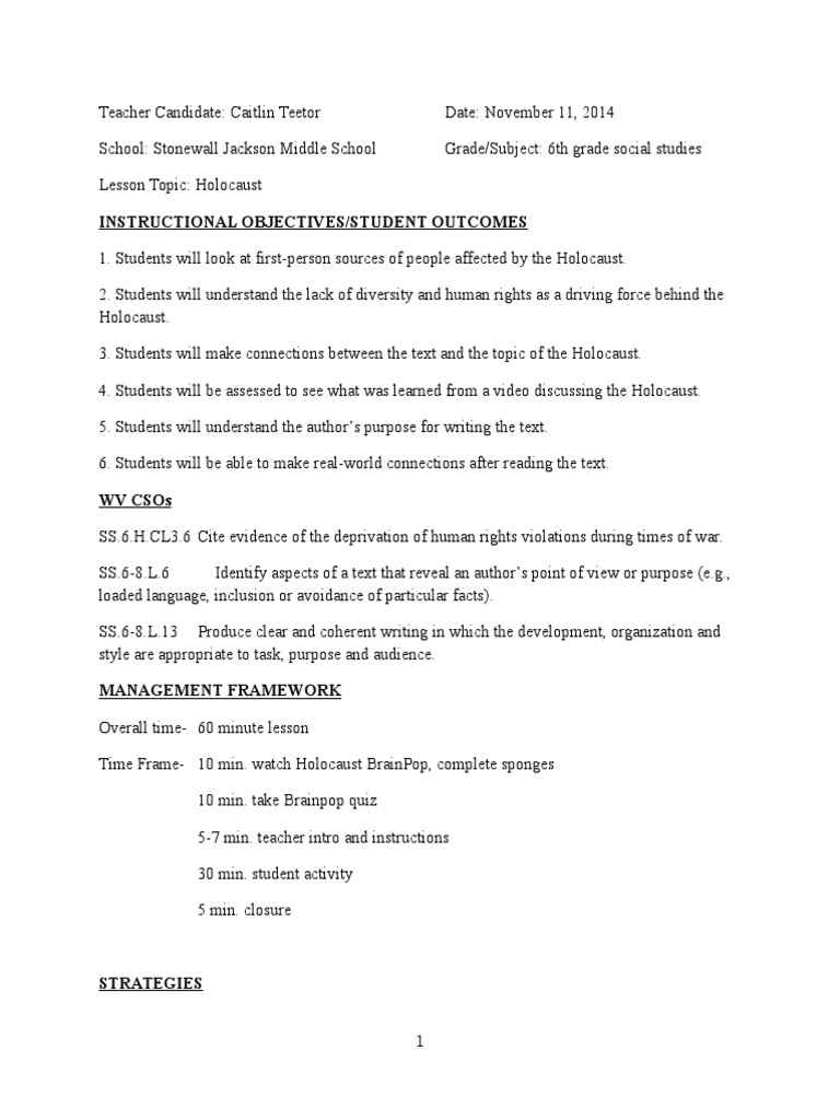 Educ 319 Task Five - Diversity Lesson | PDF | Differentiated ...