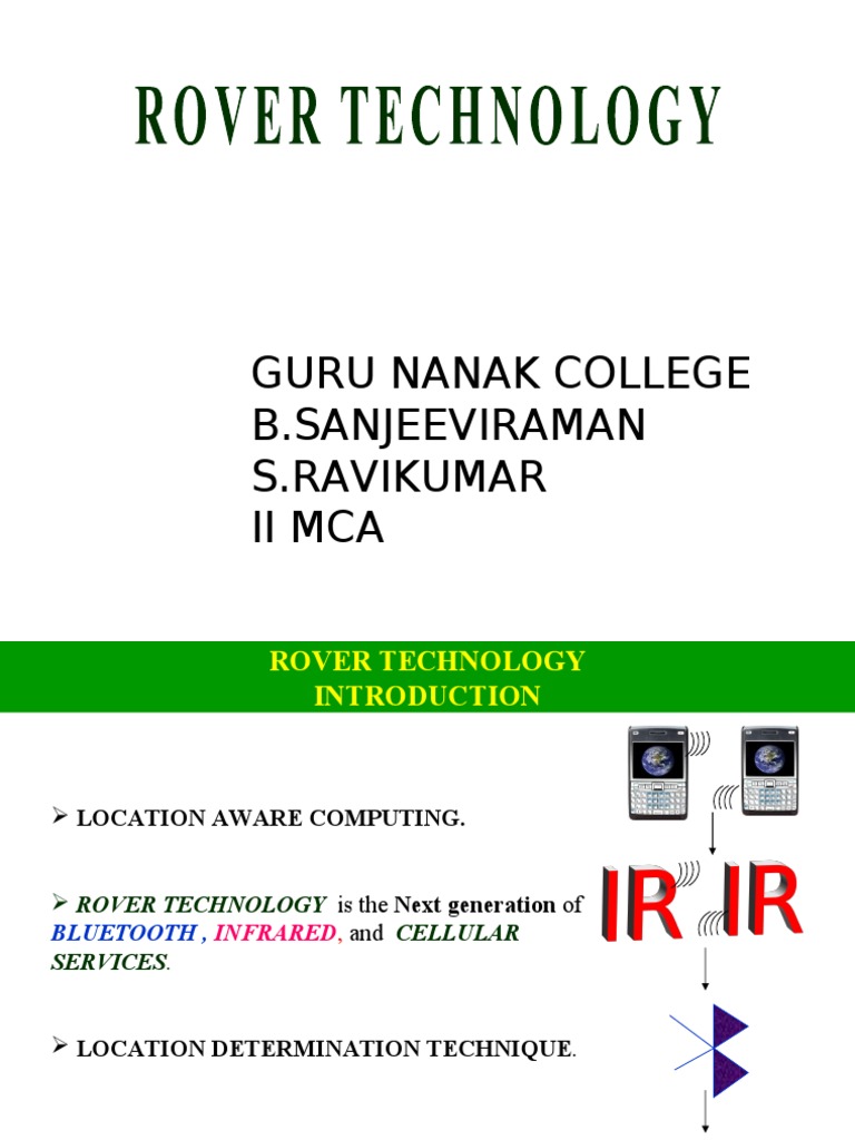 Rover Technology | PDF | Bluetooth | Software