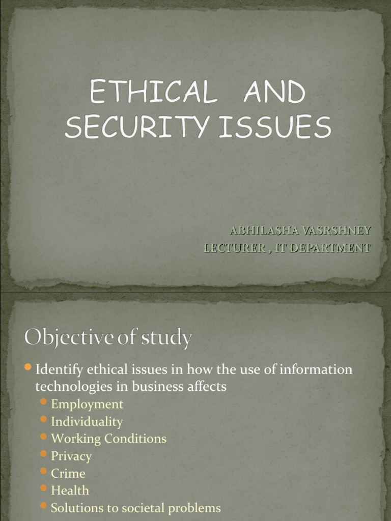 Ethics and Security Management | PDF | World Wide Web | Internet & Web