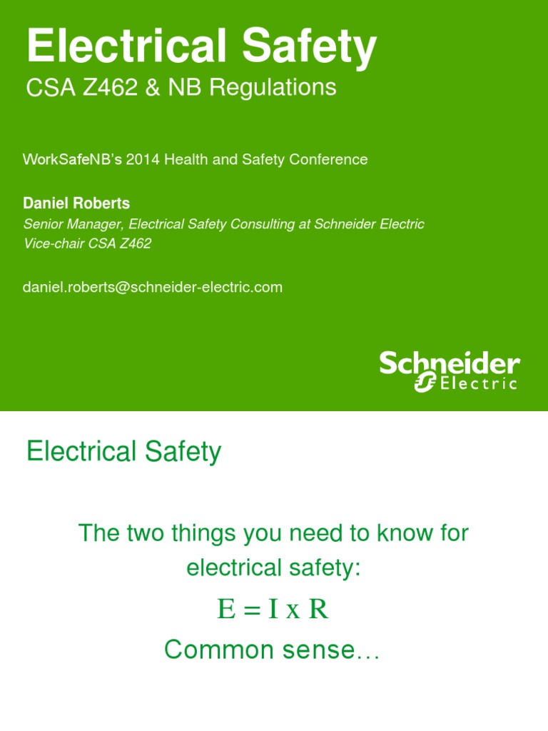 Electrical Safety: CSA Z462 & NB Regulations | PDF | Personal ...