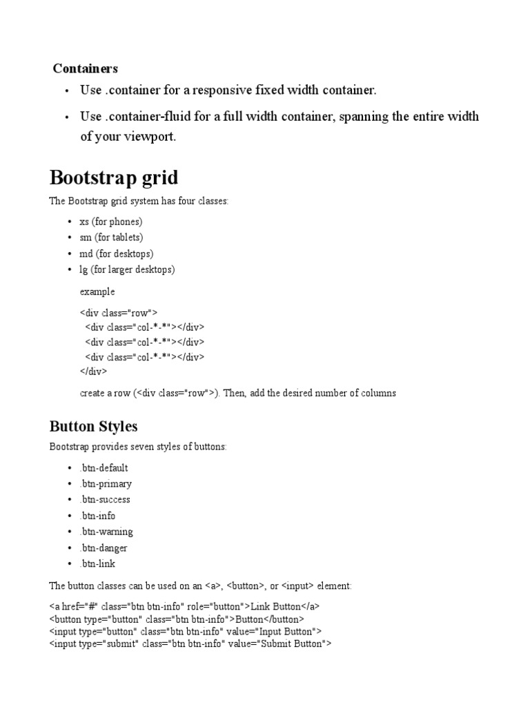 Bootstrap | PDF | Bootstrap (Front End Framework) | Menu
