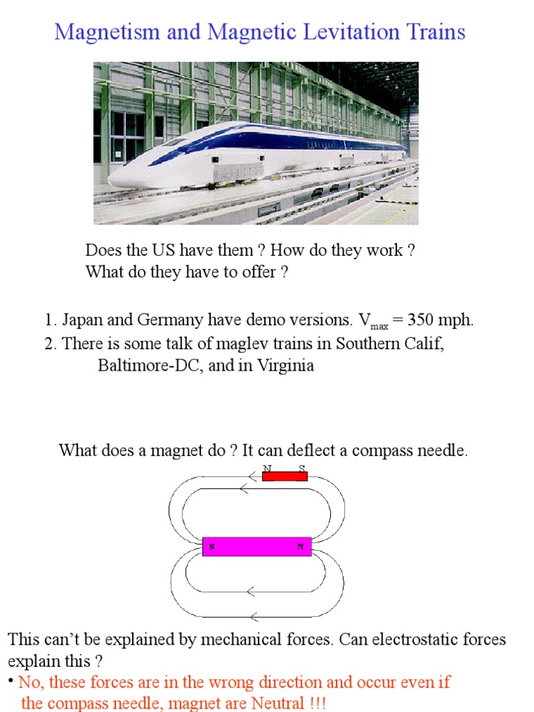 Magnetism and Magnetic Levitation Trains | PDF