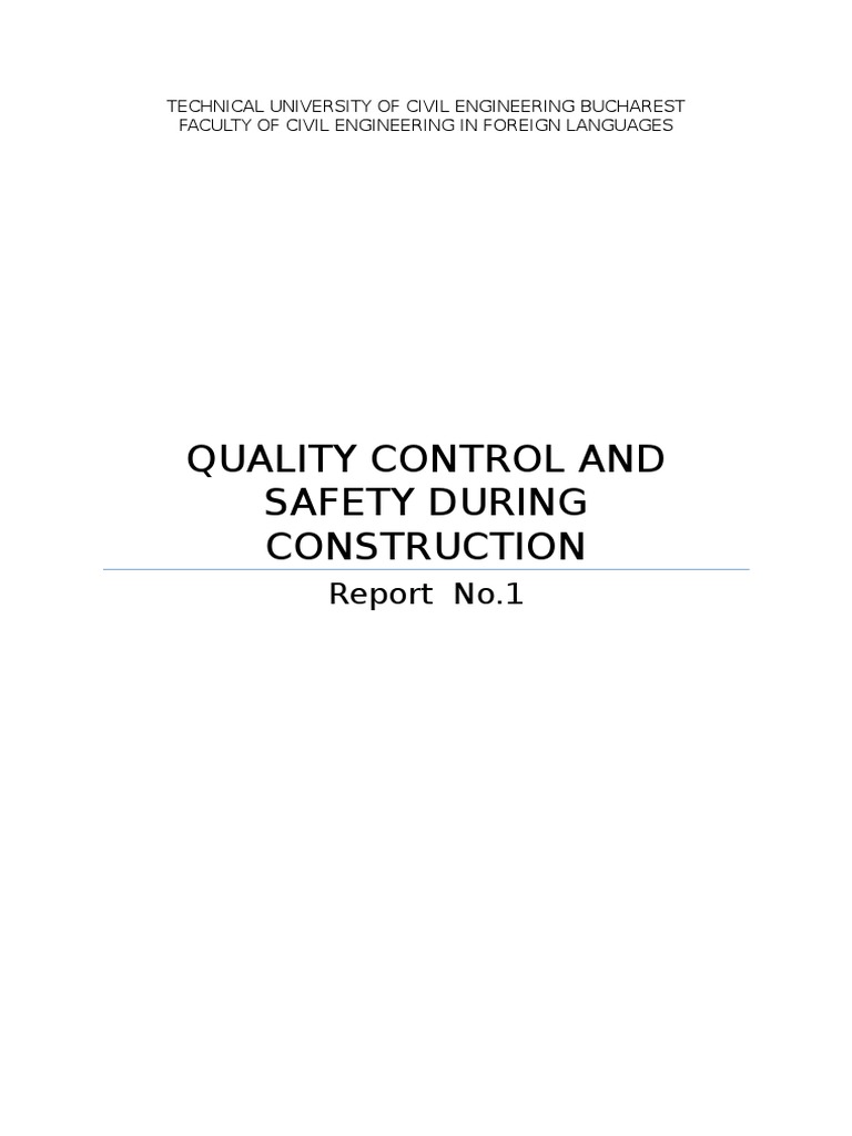 Quality Control and Safety During Construction | PDF | Quality ...