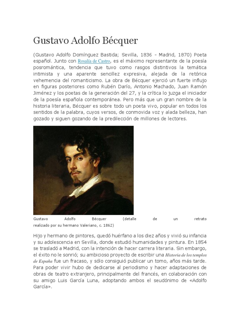 Gustavo Adolfo Bécquer