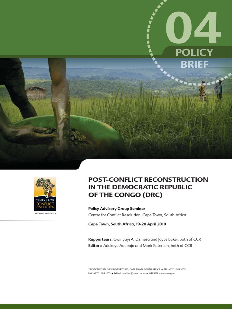 Post-Conflict Reconstruction in The Democratic Republic of The Congo ...