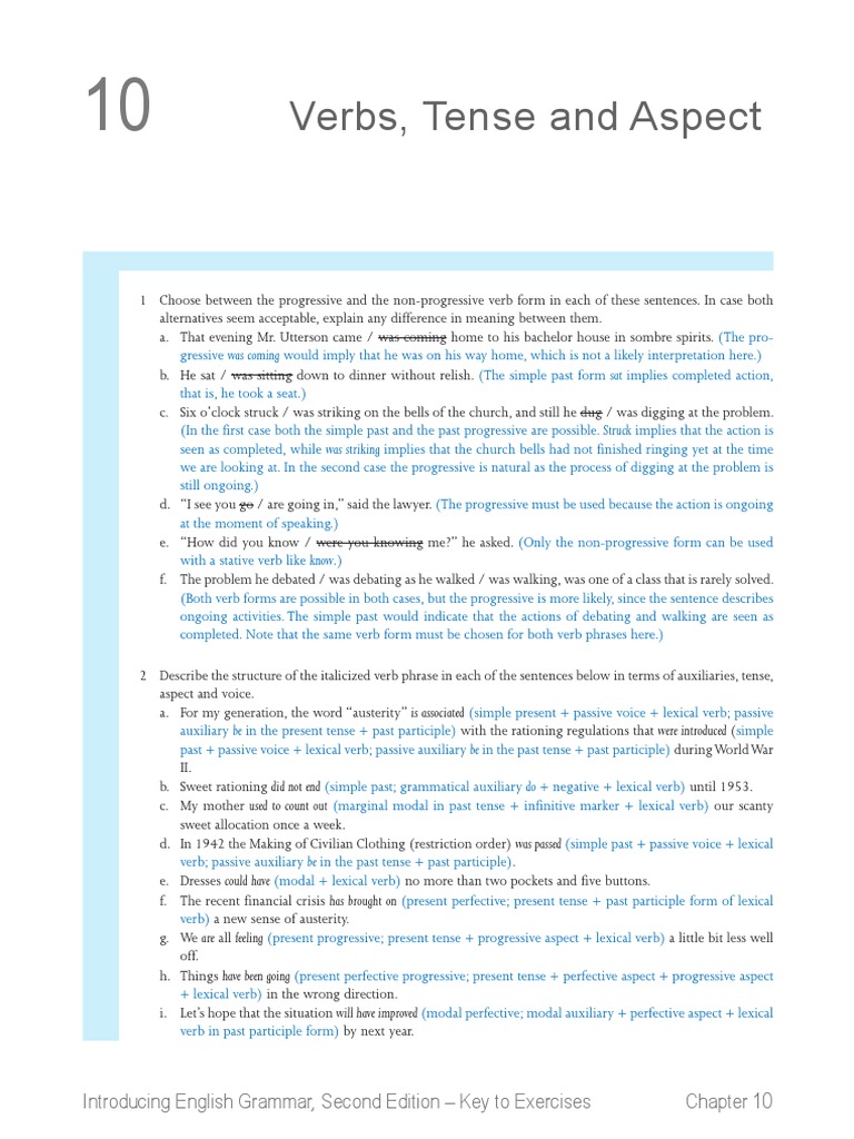 Verbs, Tense and Aspect: Introducing English Grammar, Second Edition ...