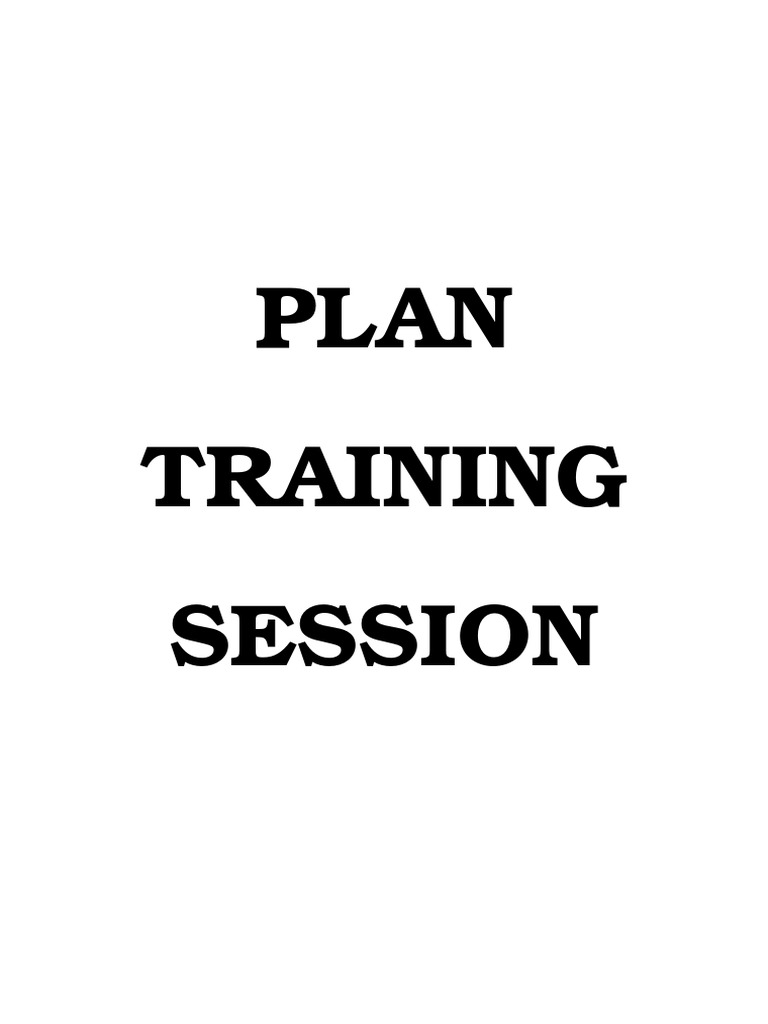 Plan Training Session | PDF | Learning Styles | Cognition