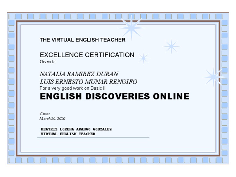 Virtual English Teacher Certification | PDF