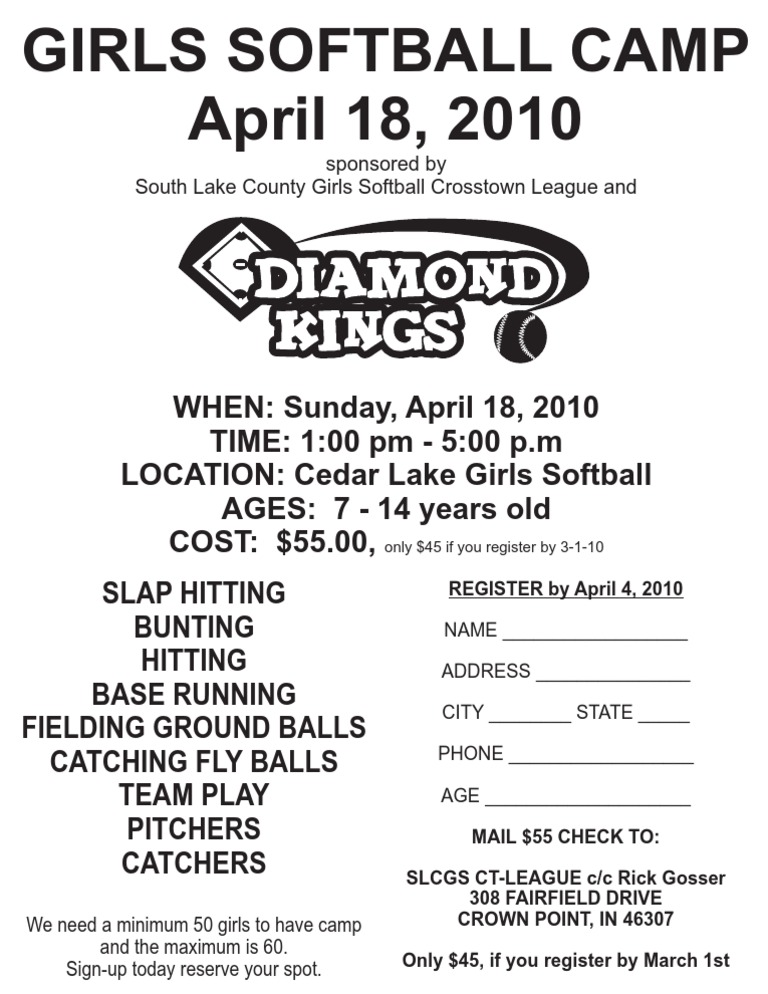 Softball Camp | PDF
