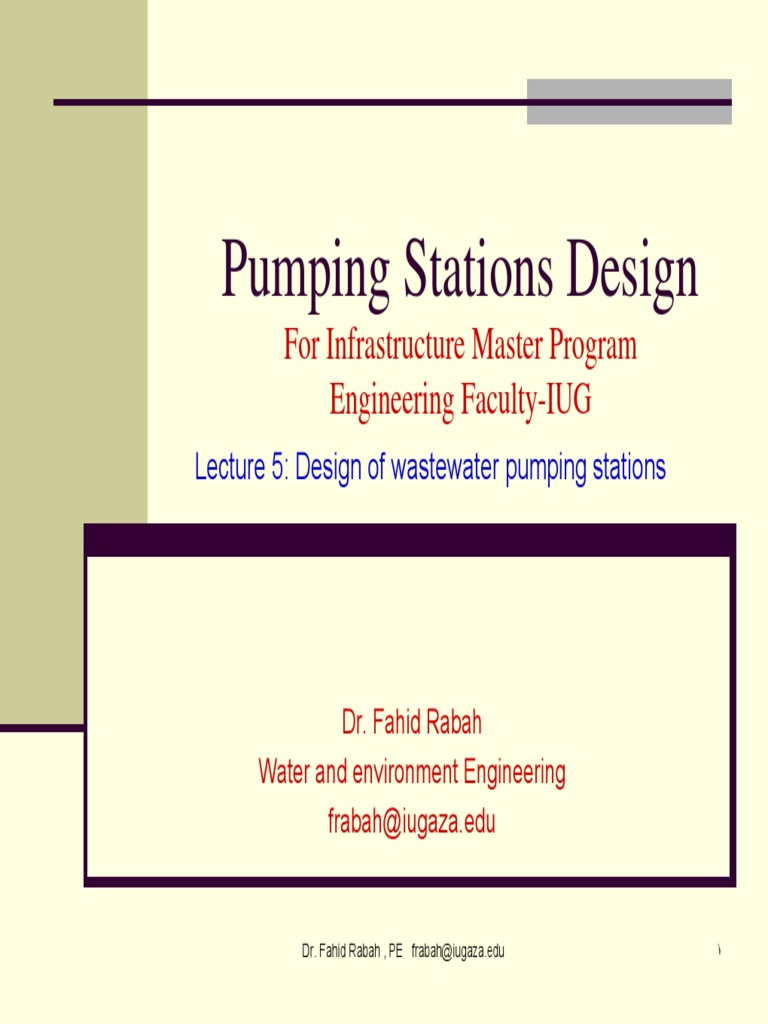 Pumping Stations Design Lecture 5 | PDF | Pumping Station | Pipe (Fluid ...