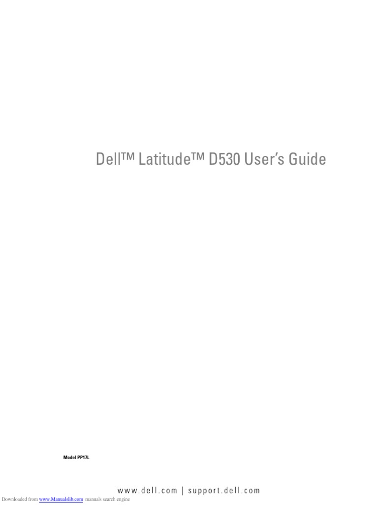 Latitude d530 | PDF | Computer Keyboard | Operating System