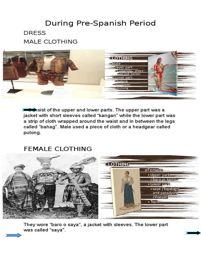 During Pre-Spanish Period: Dress Male Clothing | PDF | Mythology ...