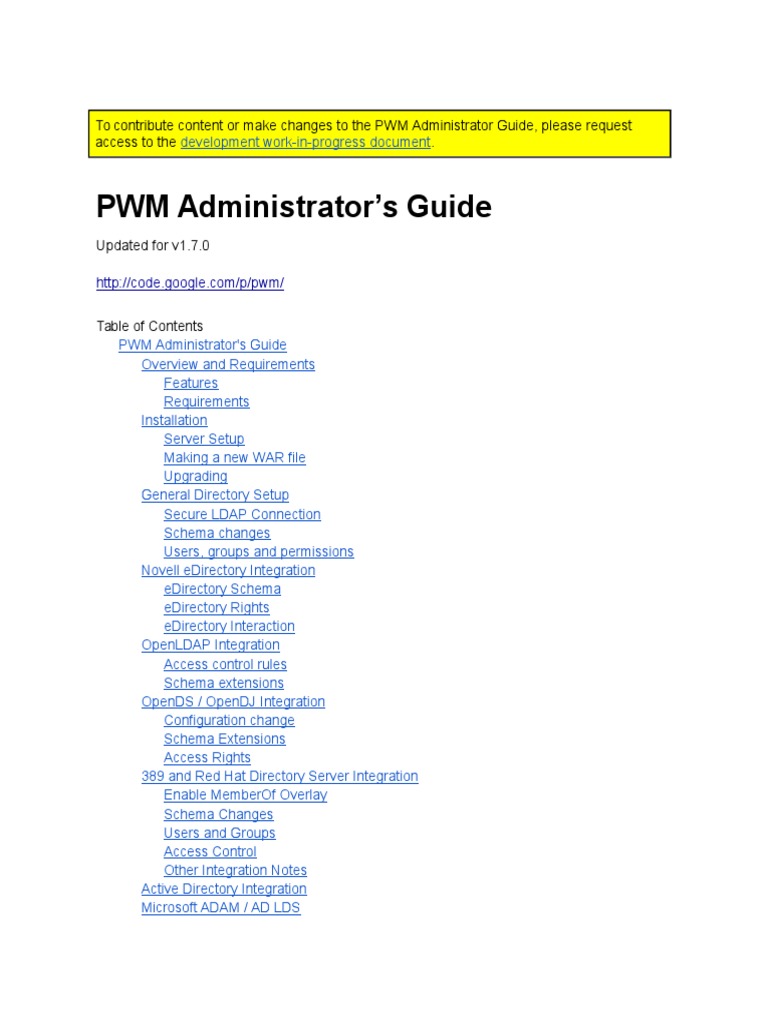 PWM Password Self-Service Guide | PDF | Public Key Certificate | Java ...