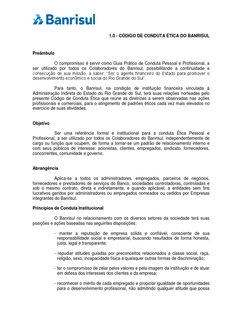 Banrisul Código de e | PDF | Estado | Economia