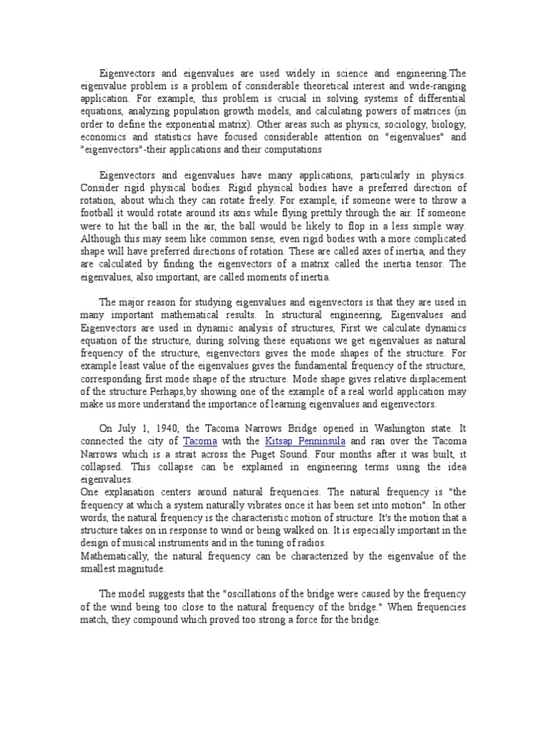 Eigenvalues | PDF | Eigenvalues And Eigenvectors | Resonance