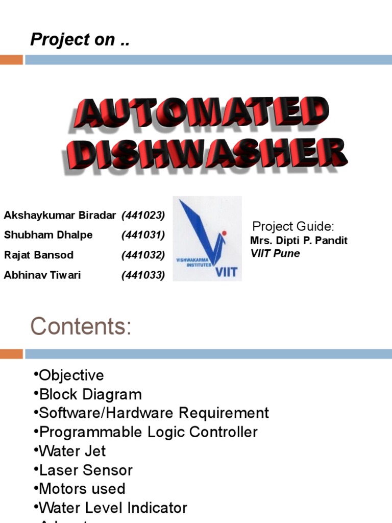 Automated Dishwashing System Overview | PDF | Dishwasher | Programmable ...