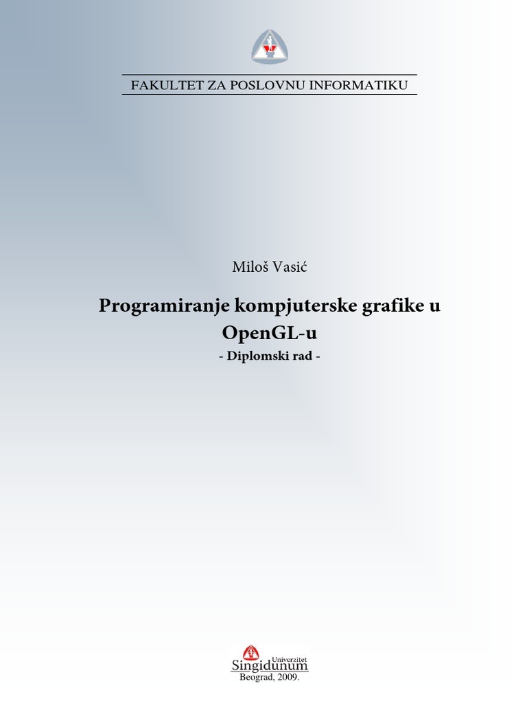 DR - Programiranje Kompjuterske Grafike U OpenGL-u | PDF